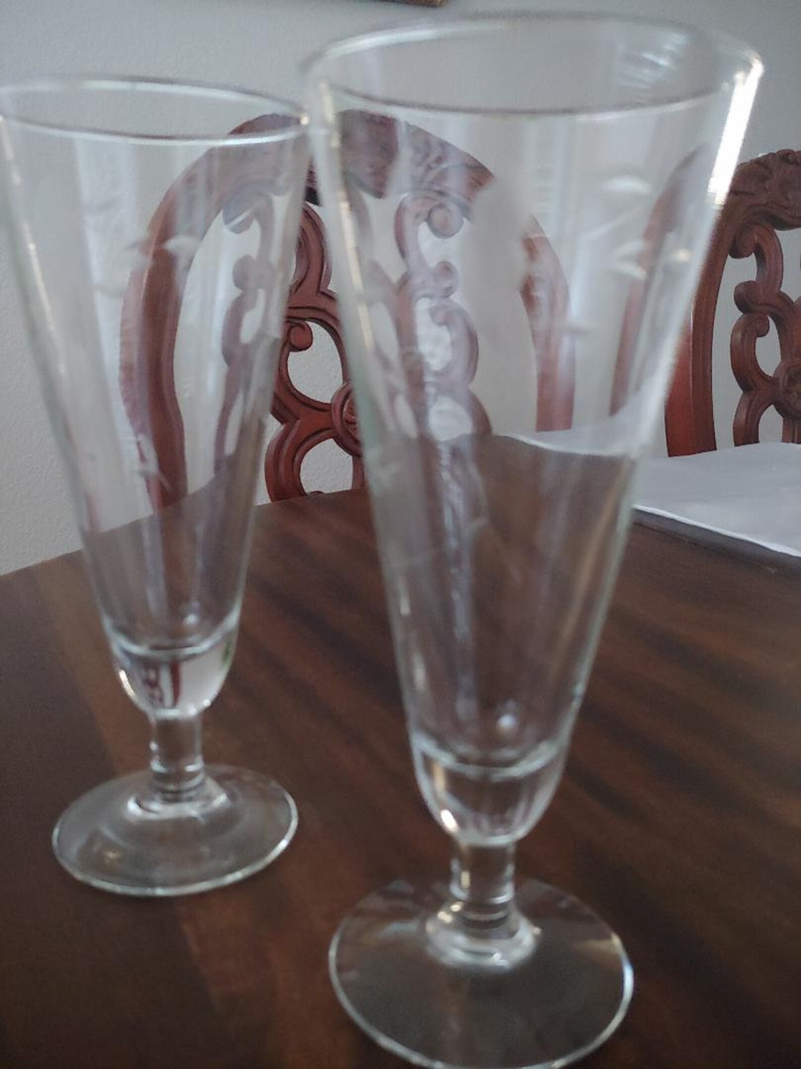 Princess House Glassware / Pilsner Crystal Stemware/ Set of 2 Glasses ...