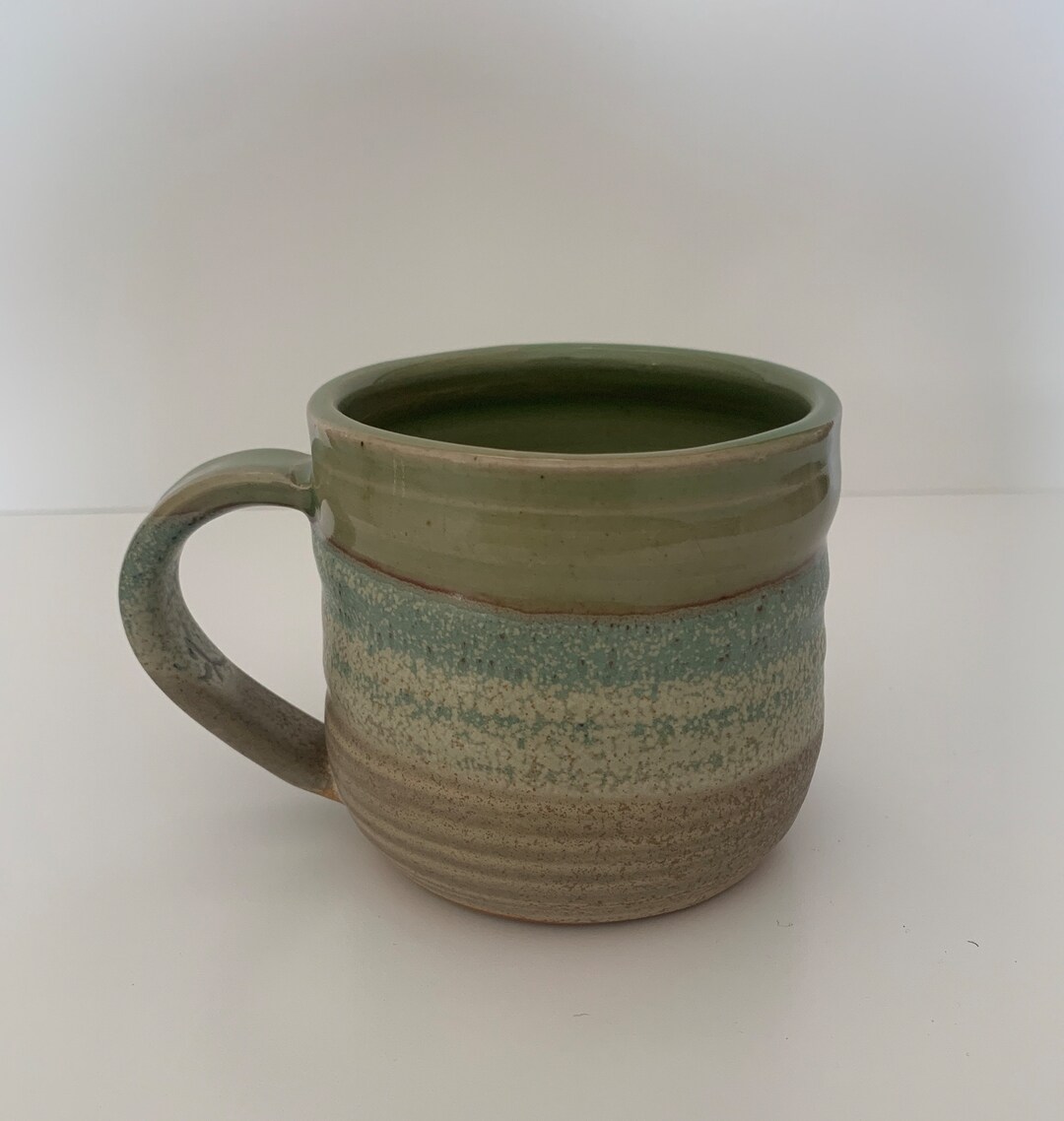 Toasty Shades of Green Sea Moss Mugs - Etsy