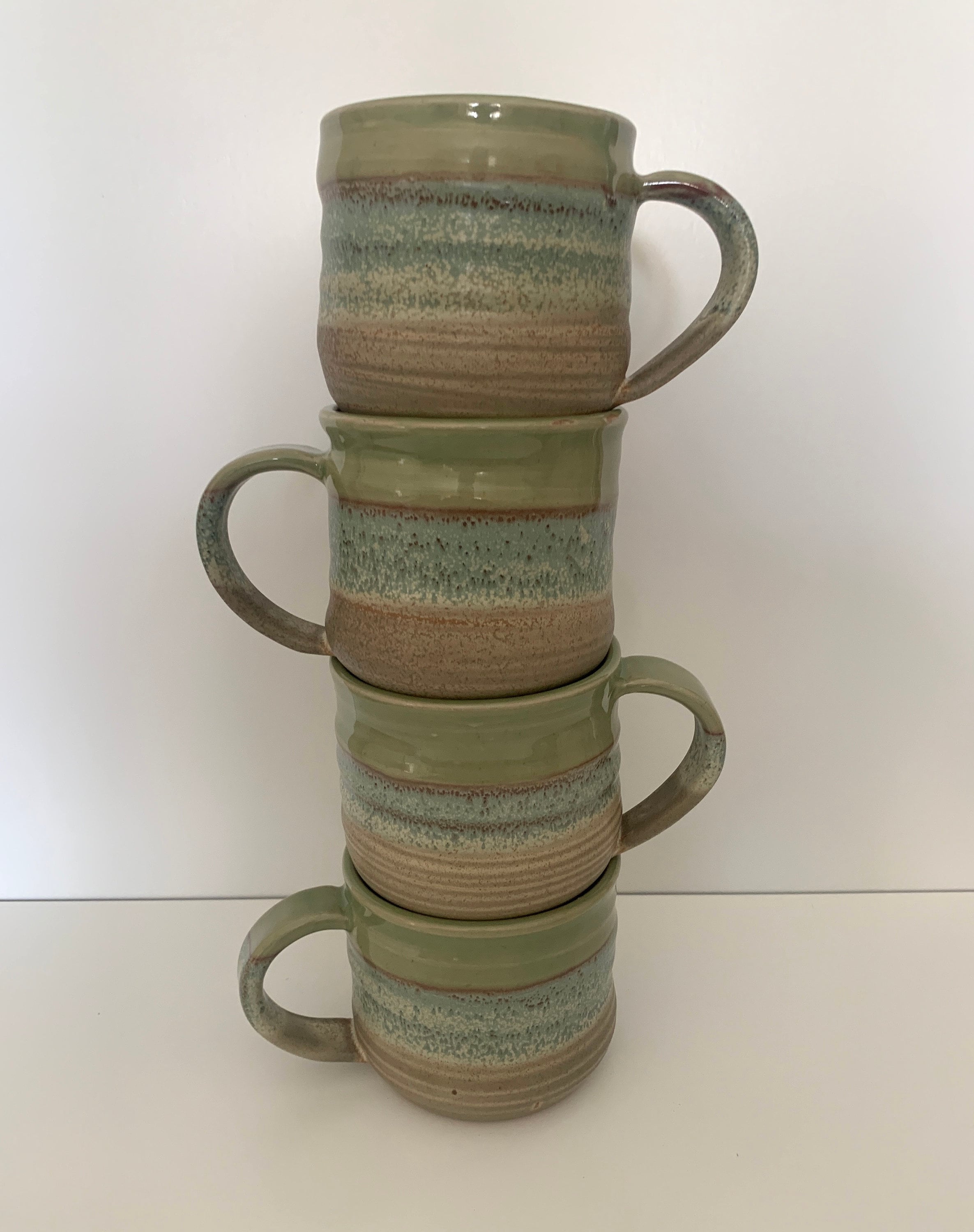 Toasty Shades of Green Sea Moss Mugs - Etsy