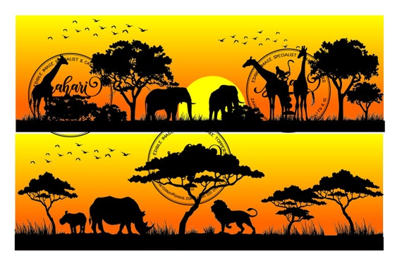 Party Décor Party Supplies frosting sheet. African Safari Sunset cake ...