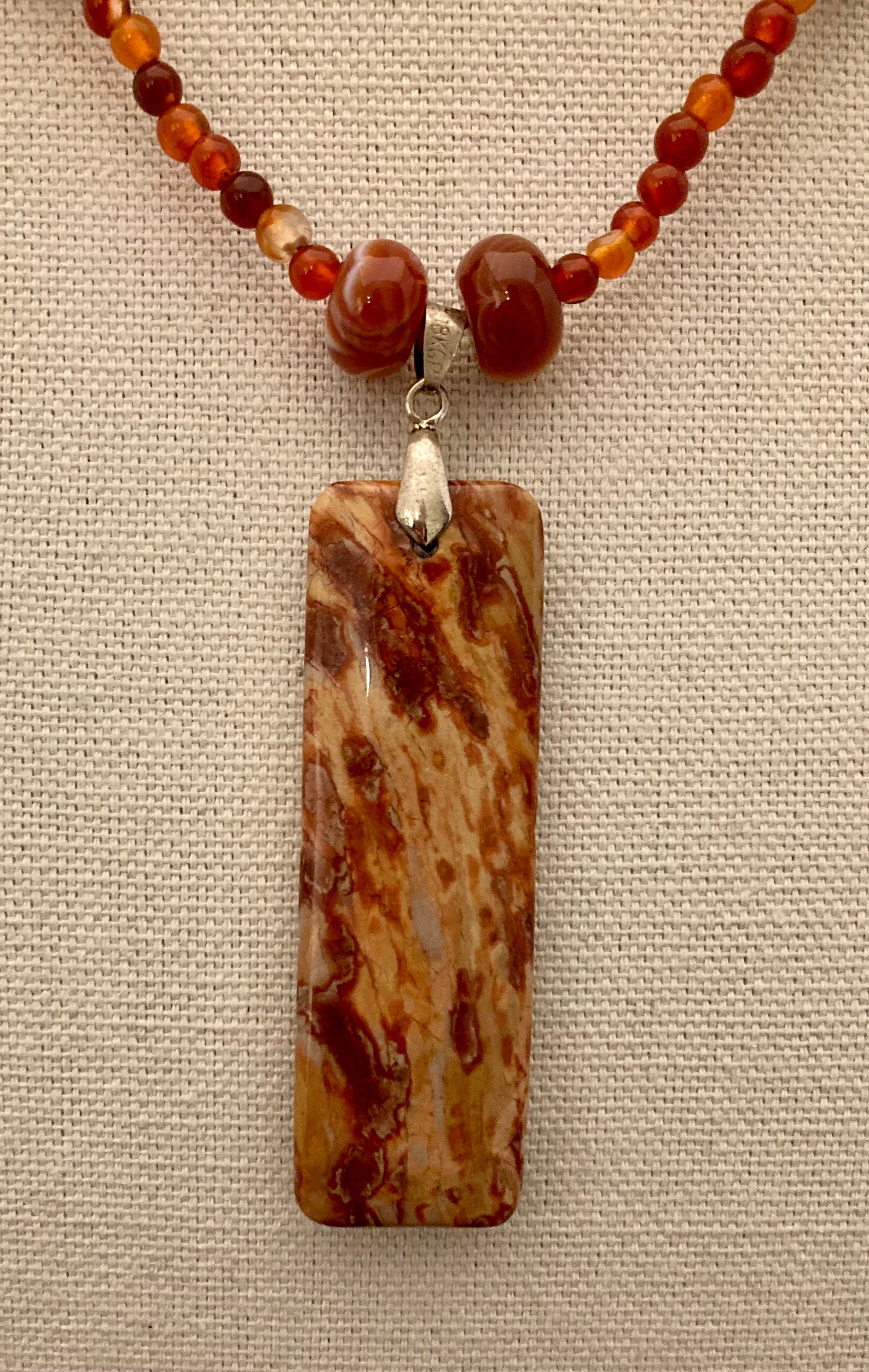 Shades of Orange Jasper Necklace - Etsy UK