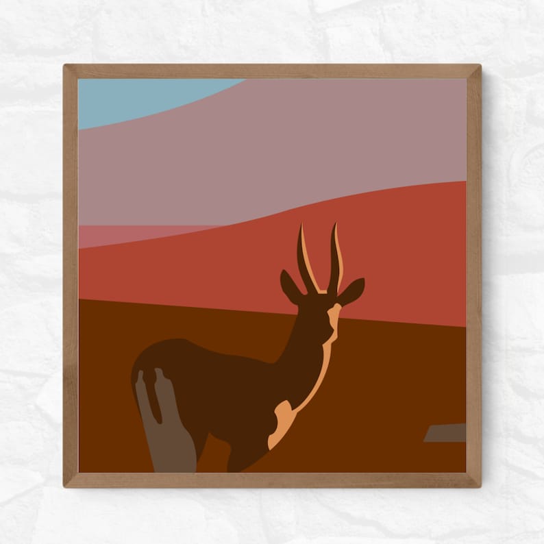 Printable Art, Original Wall Art, Animal-antelope Digital Prints Art, 3 ...