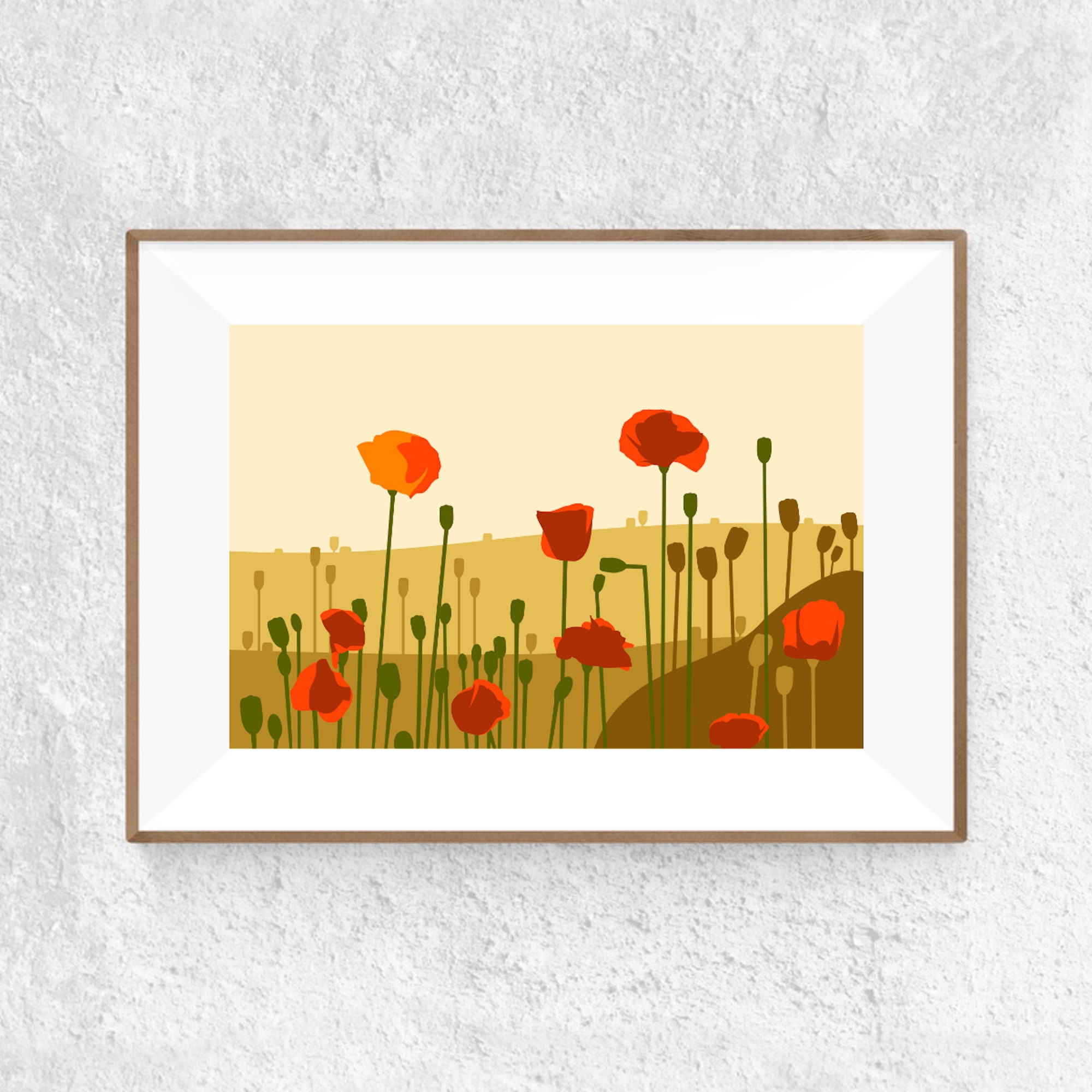 Printable Art, Original Wall Art, Botanical Poppies Digital Prints Art ...