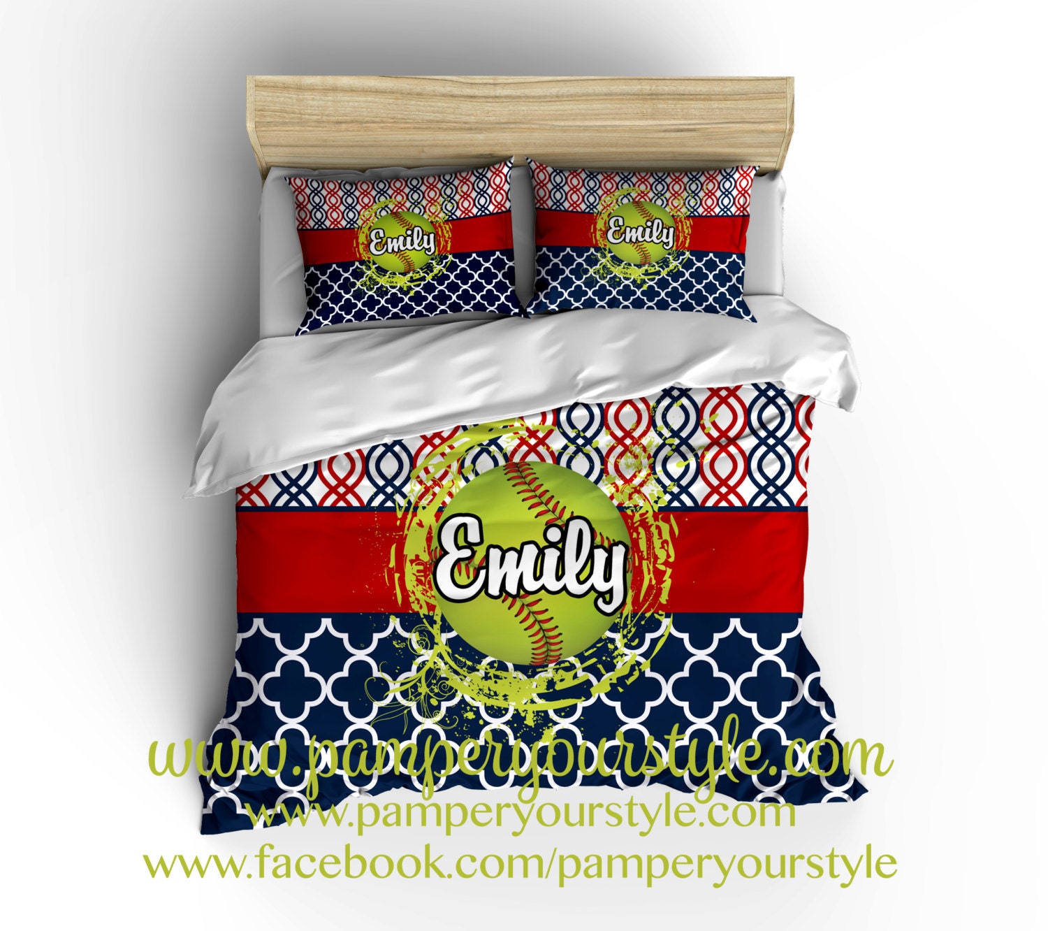 Softball Bedroom - Softball Personalized Bedding - Design My Own ...