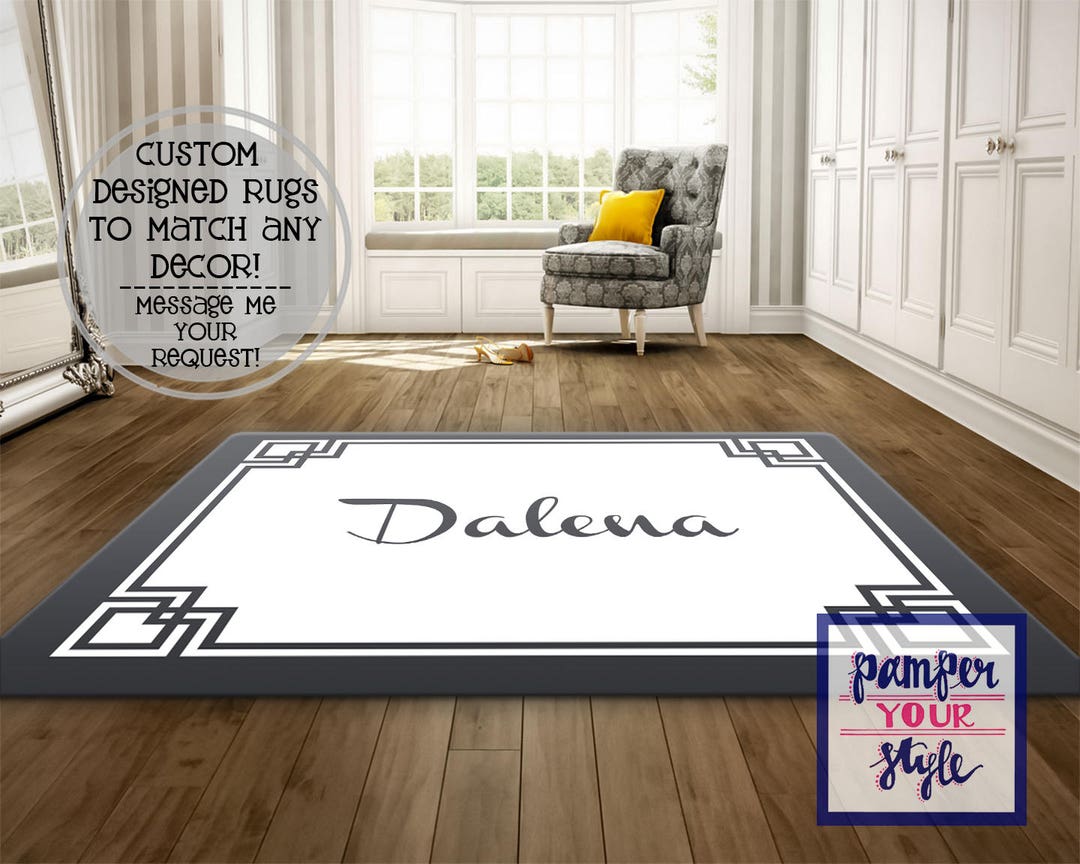 Greek Key Area Rug Modern Rug Geometric Area Rug Custom Greek Key Rug ...