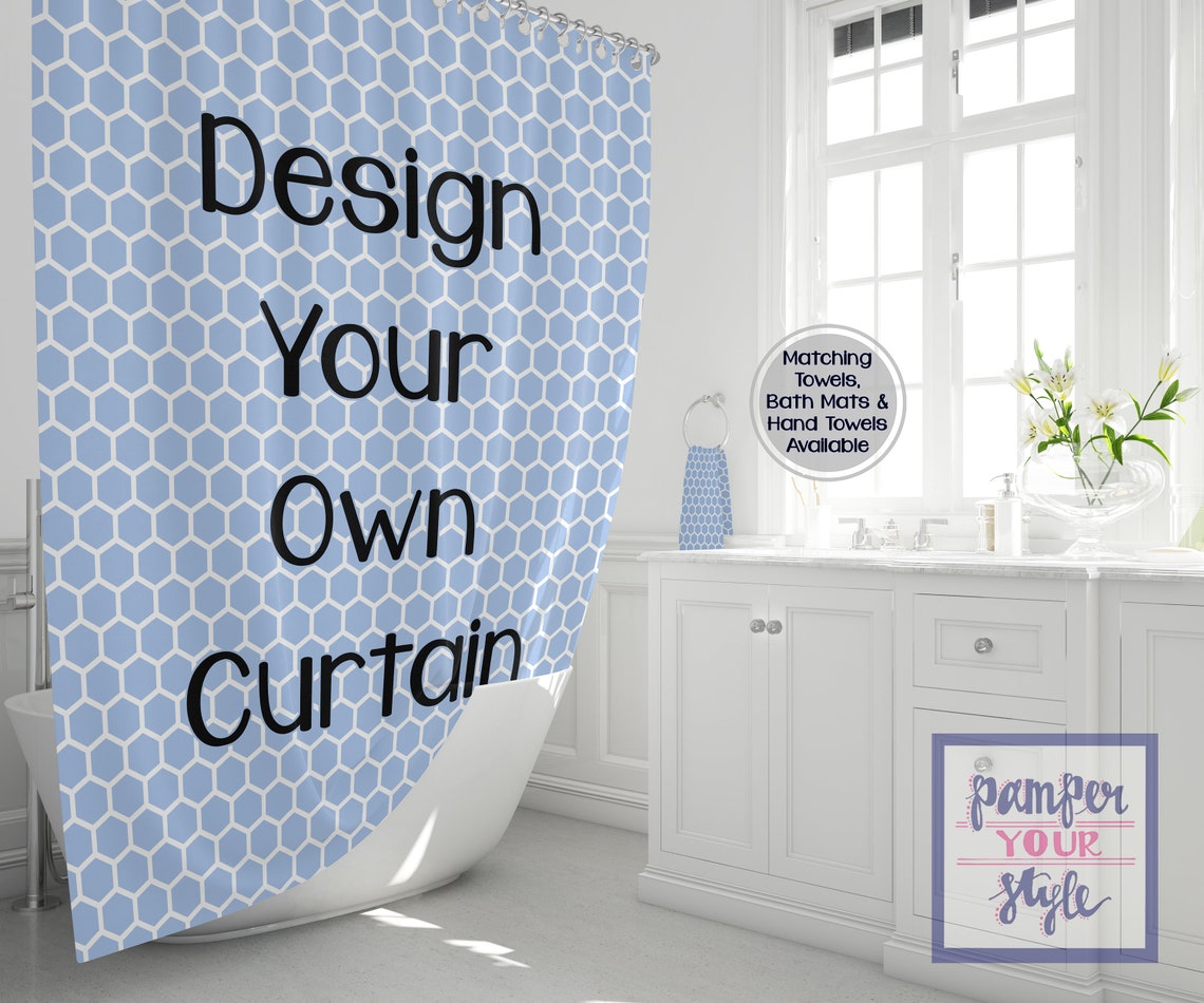 Design Your Own Shower Curtain Custom Shower Curtain Etsy