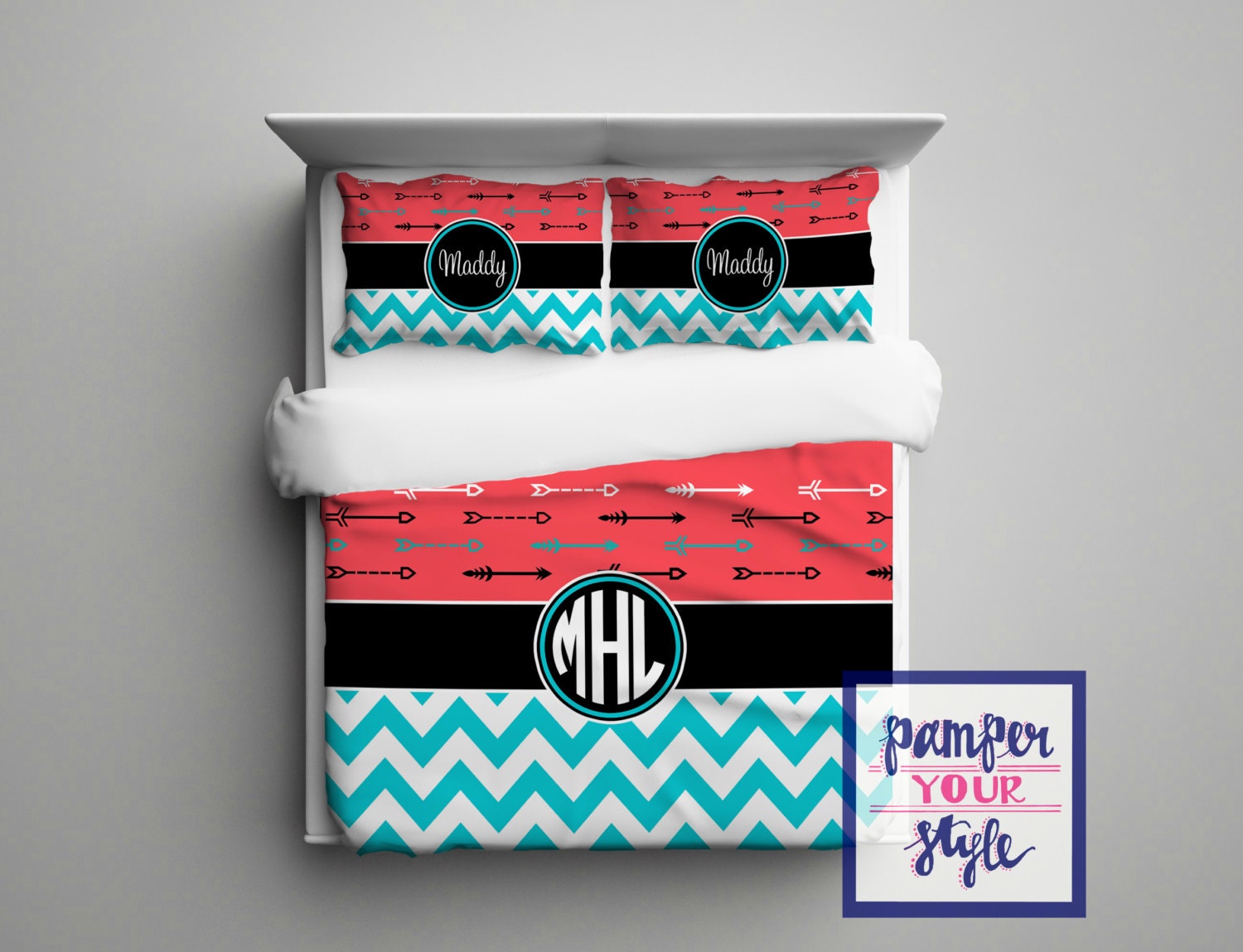 Tribal Bedding Comforter or Duvet Arrow Personalized Bedding | Etsy