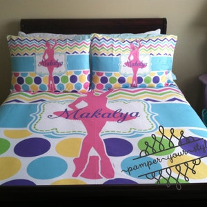 Dance Comforter or Duvet Personalized - Custom Dance Bedding ...