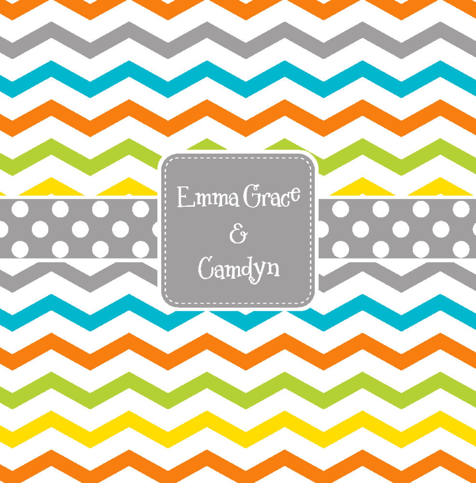 Multi Chevron and Polka Dot Personalized Shower Curtain | Etsy