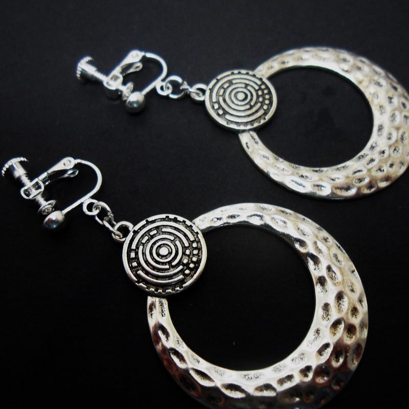 Large Clip on Earrings - Etsy