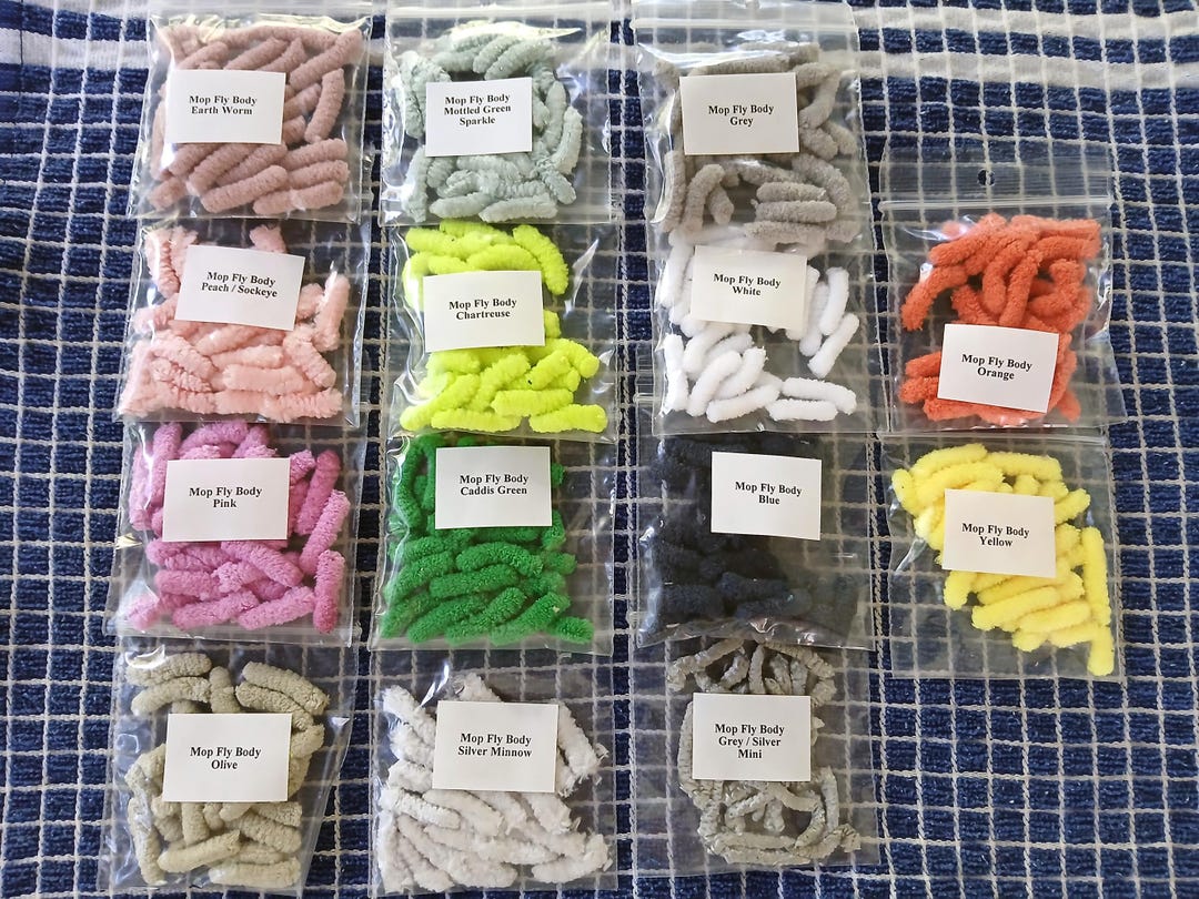 Mop Fly Body Material: 14 Color Sampler Pack 336 Bodies - Etsy