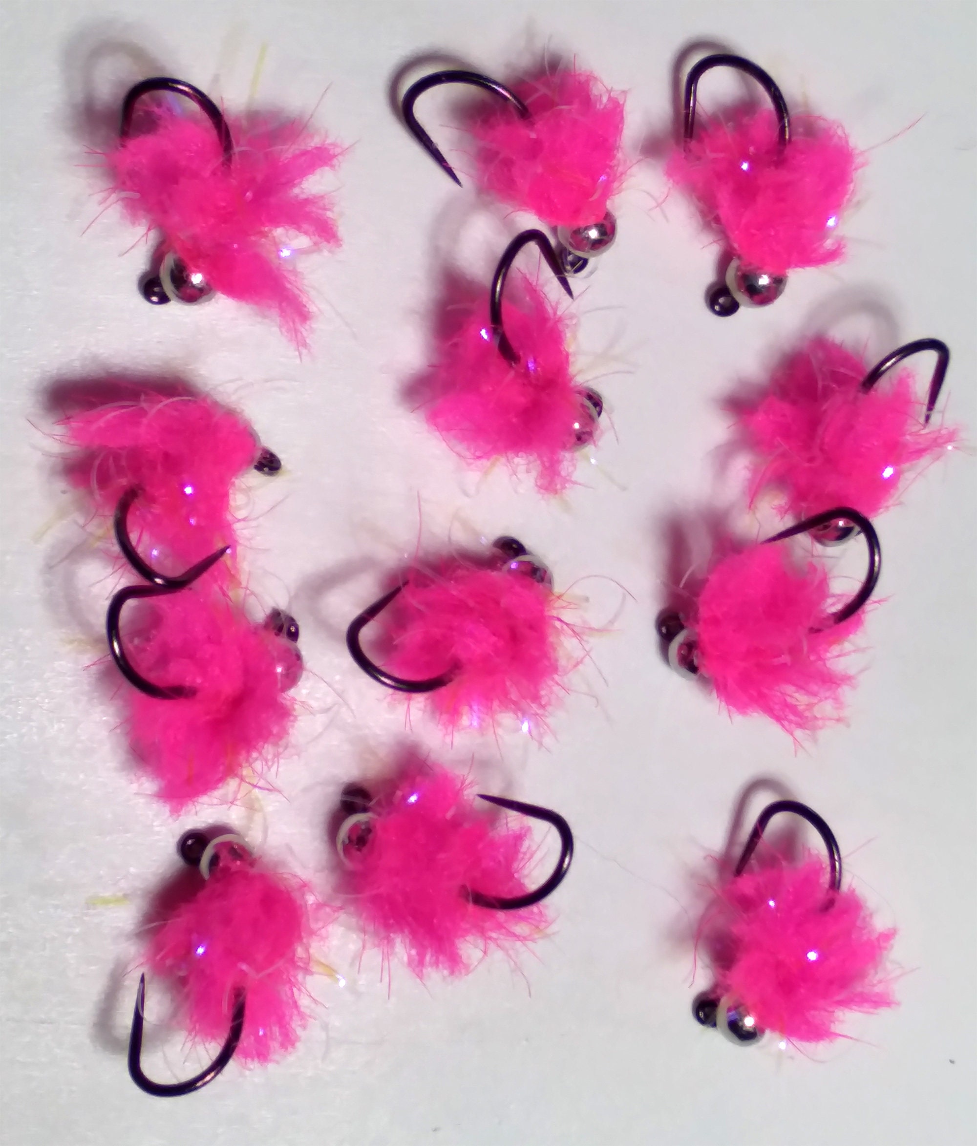 1 Doz 14 3.0 Tungsten Eggstasy Hot Pink Fly Fishing Flies - Etsy Australia