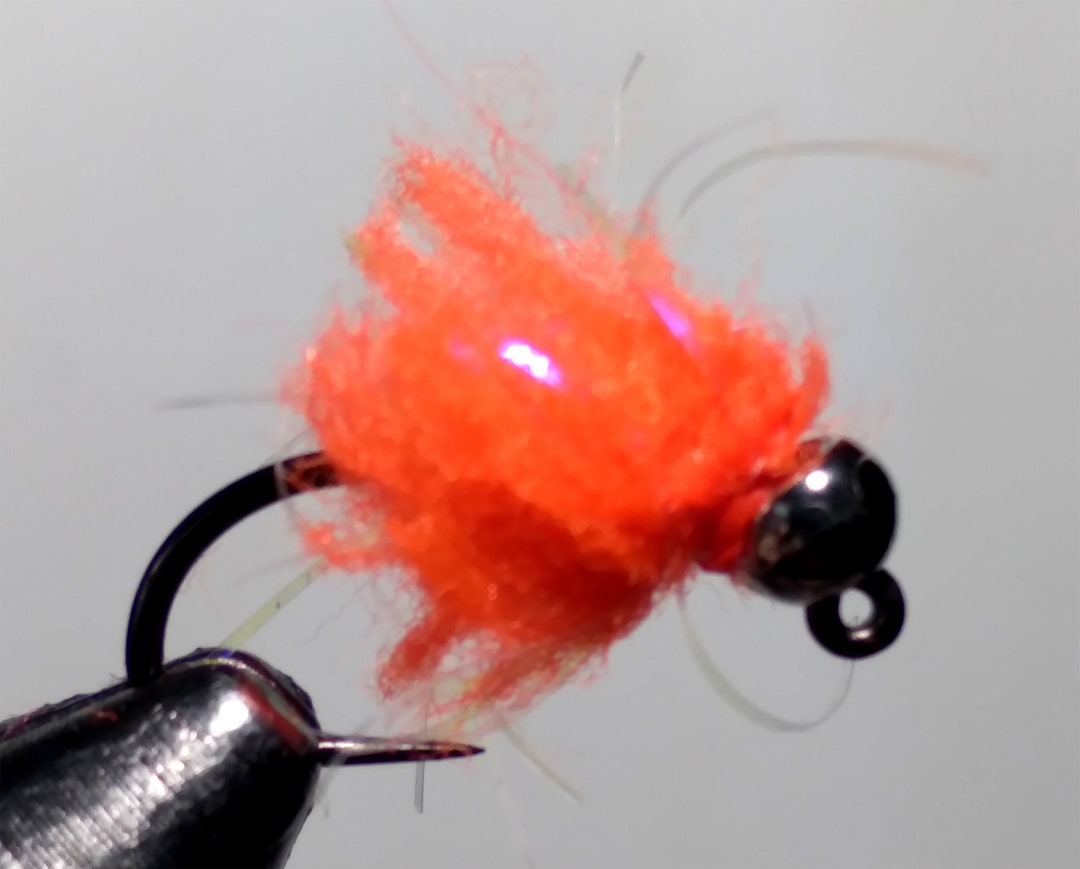 1 Doz #14 3.0 Tungsten Eggstasy Fire Orange Fly Fishing Fly - Egg ...