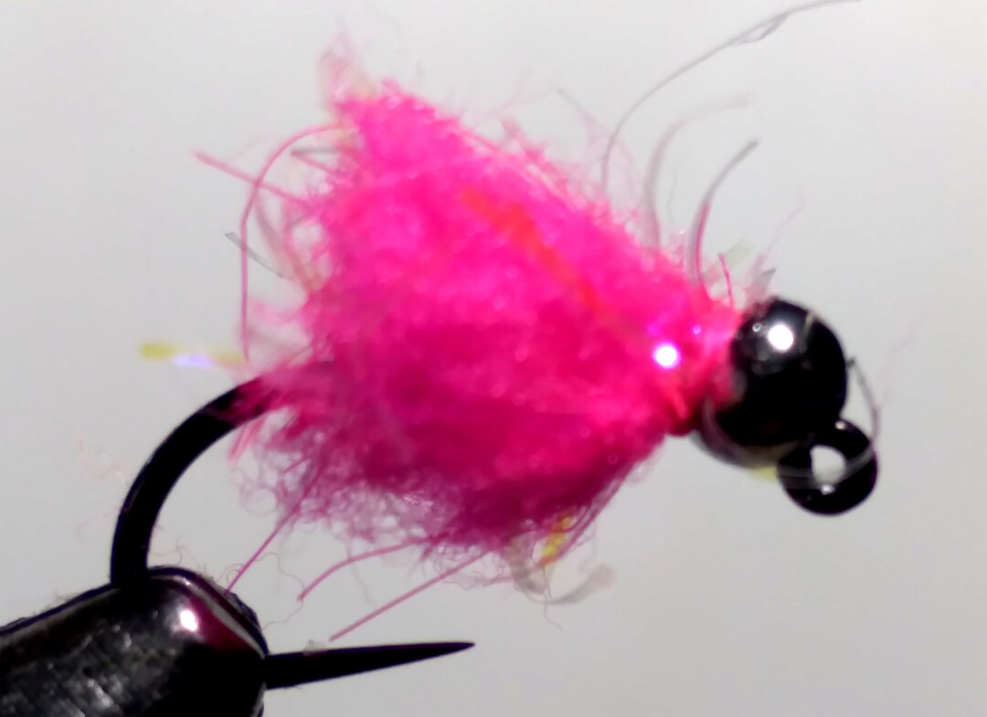 1 Doz 14 3.0 Tungsten Eggstasy Hot Pink Fly Fishing Flies Egg Pattern ...