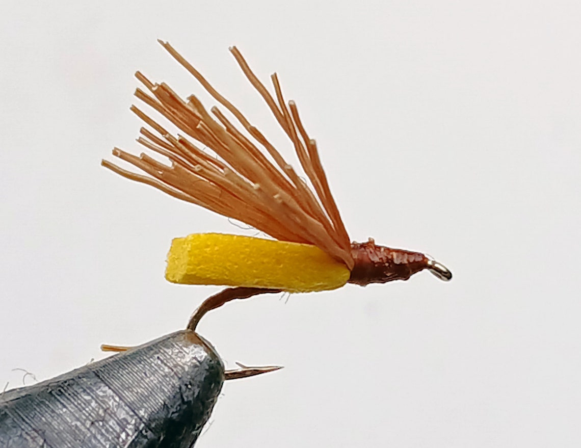 6 Barbed Hook #16 Small Foam Caddis for Pan-fish, Bream, Bass, Trout - Etsy