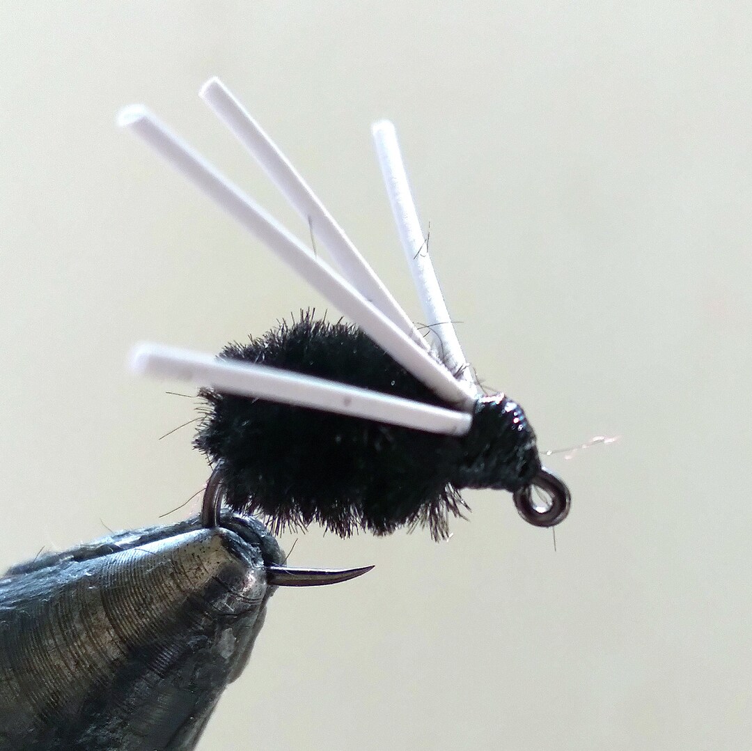 6 Bully Spider Fly Black - Bull Bluegill Spider for Panfish, Bream ...