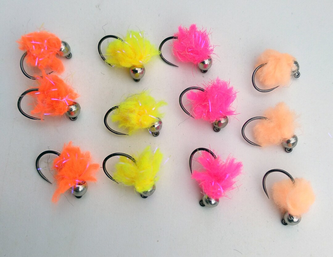 Eggstasy Fly Fishing Flies: Tungsten Wide Gap Jig Hooks, 4-color Combo ...