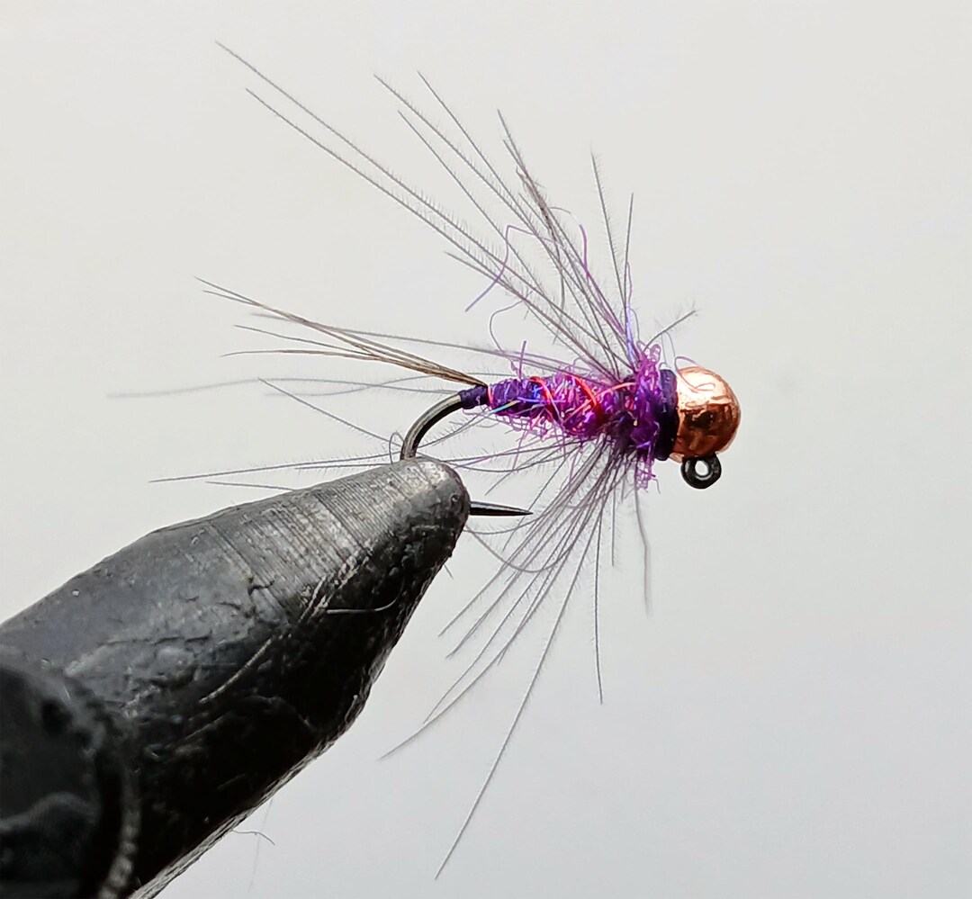 6 Purple Duracell Fly 3.5 Tungsten Bead Soft Hackle - Etsy