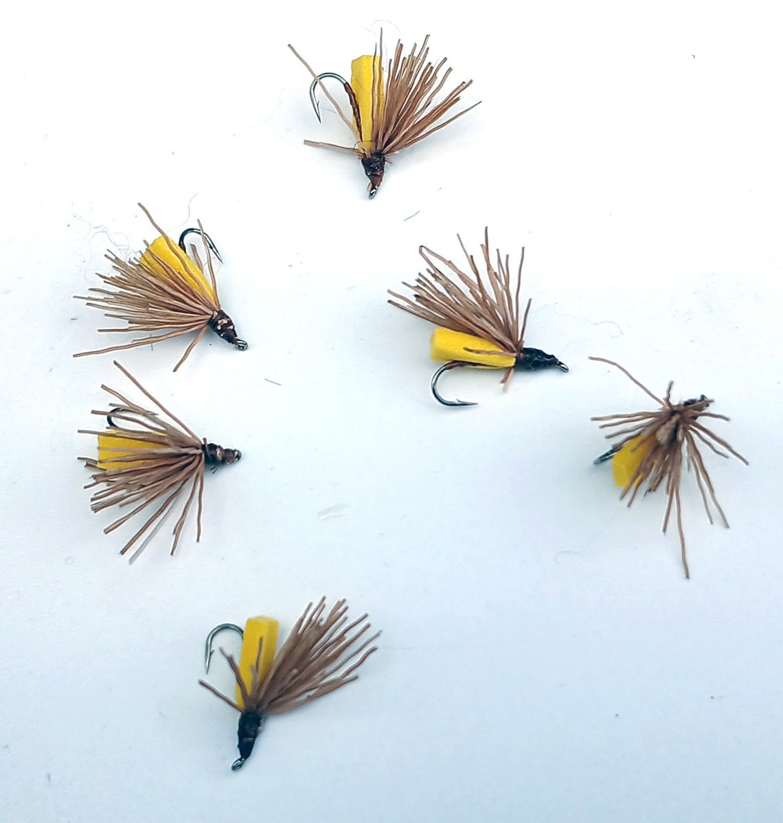 6 Barbed Hook #16 Small Foam Caddis for Pan-fish, Bream, Bass, Trout - Etsy