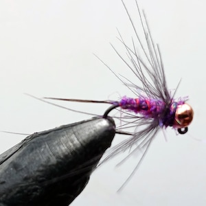 6 Purple Duracell Fly 3.5 Tungsten Bead Soft Hackle - Etsy