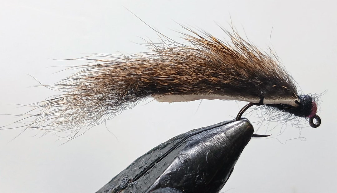 3 Tungsten Pine Squirrel Leech Fly Hand Tied Trout, Bass Fly Fishing ...