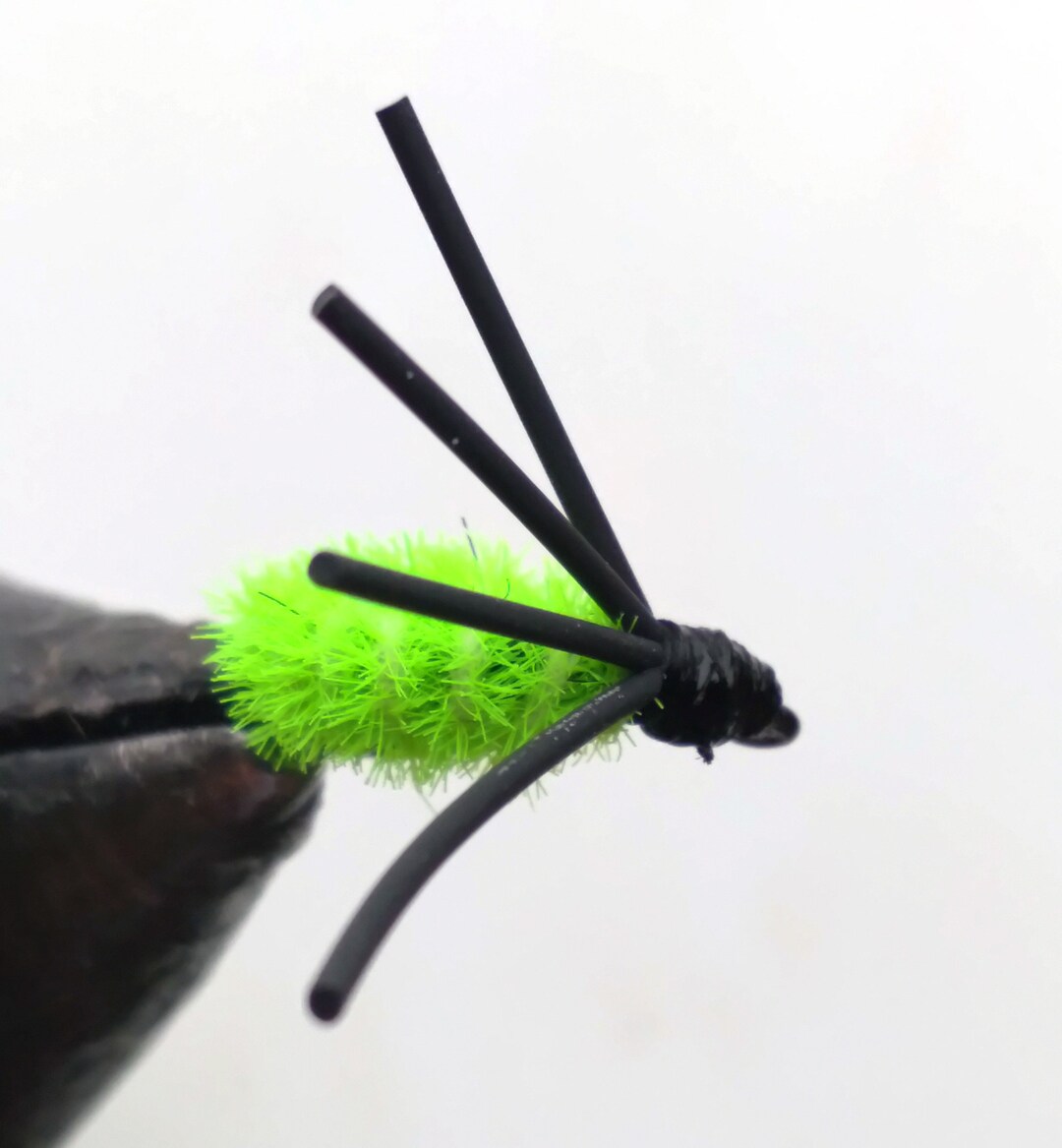 6 Bully Spider Fly Chartreuse/black - Bull Bluegill Spider for Panfish ...