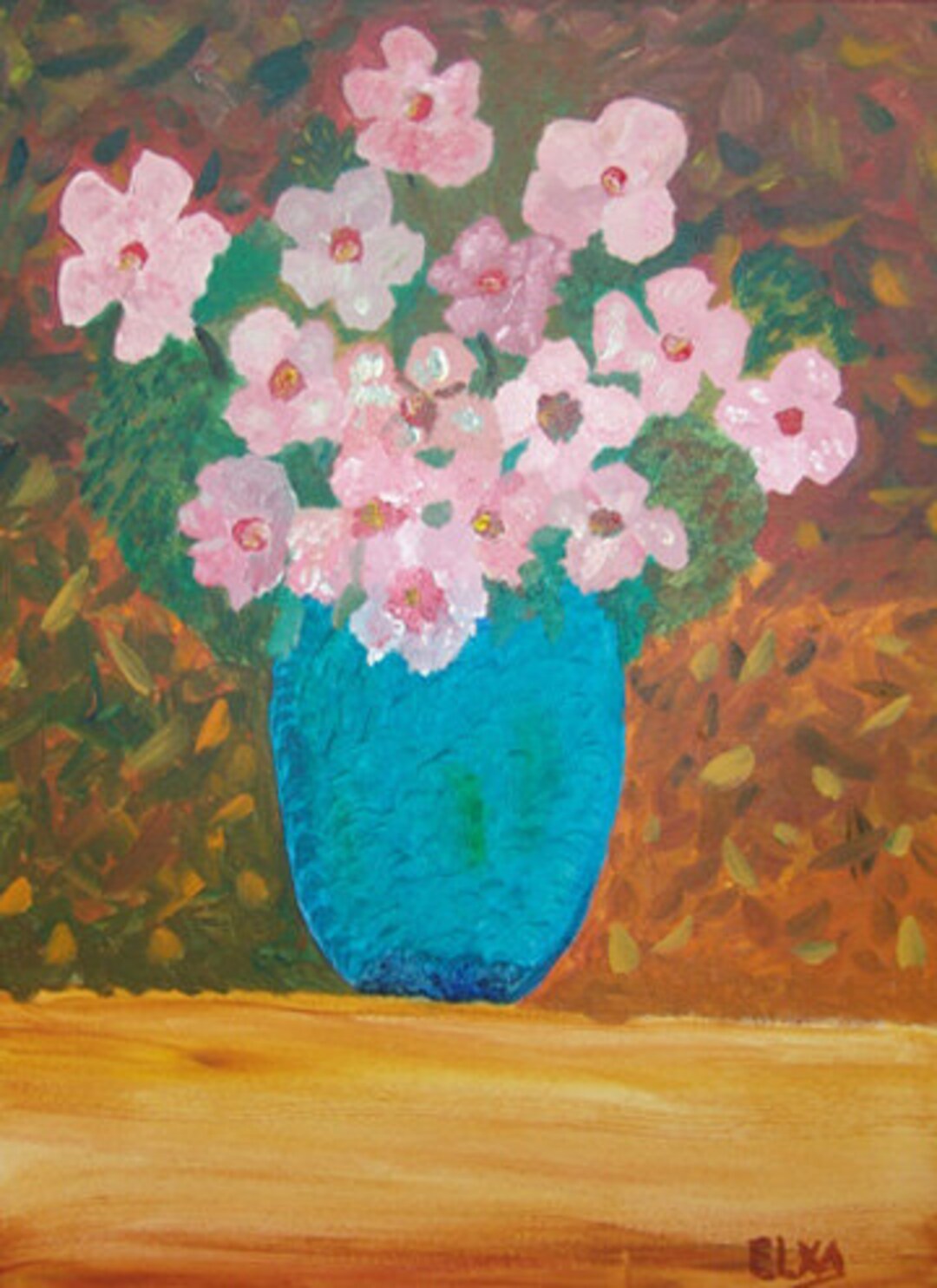 Original Art: Blue Vase, Acrylic on Canvas - Etsy