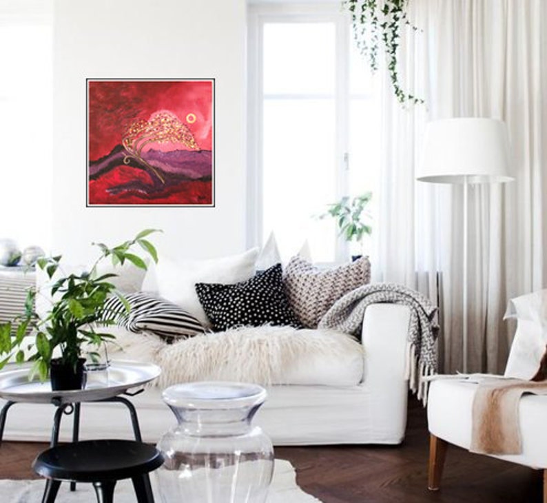 WINDBLOWN TREE -- Original Fine Art, Vibrantly Alive Acrylic on Canvas ...