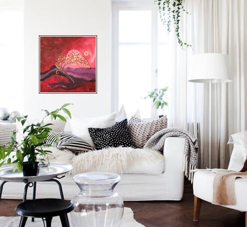 WINDBLOWN TREE -- Original Fine Art, Vibrantly Alive Acrylic on Canvas ...