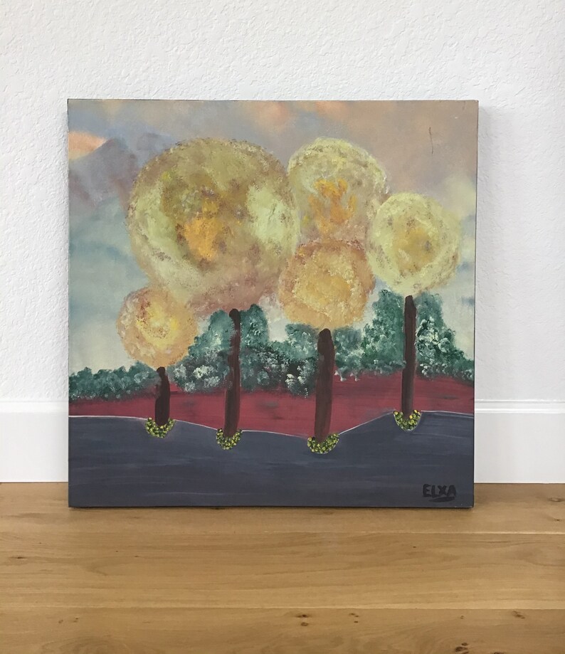 Original Artwork: GOLDEN TREES - Etsy