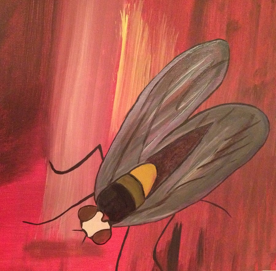 NATURE: the Sun and the FLY. Original Fine Art Acrylic | Etsy