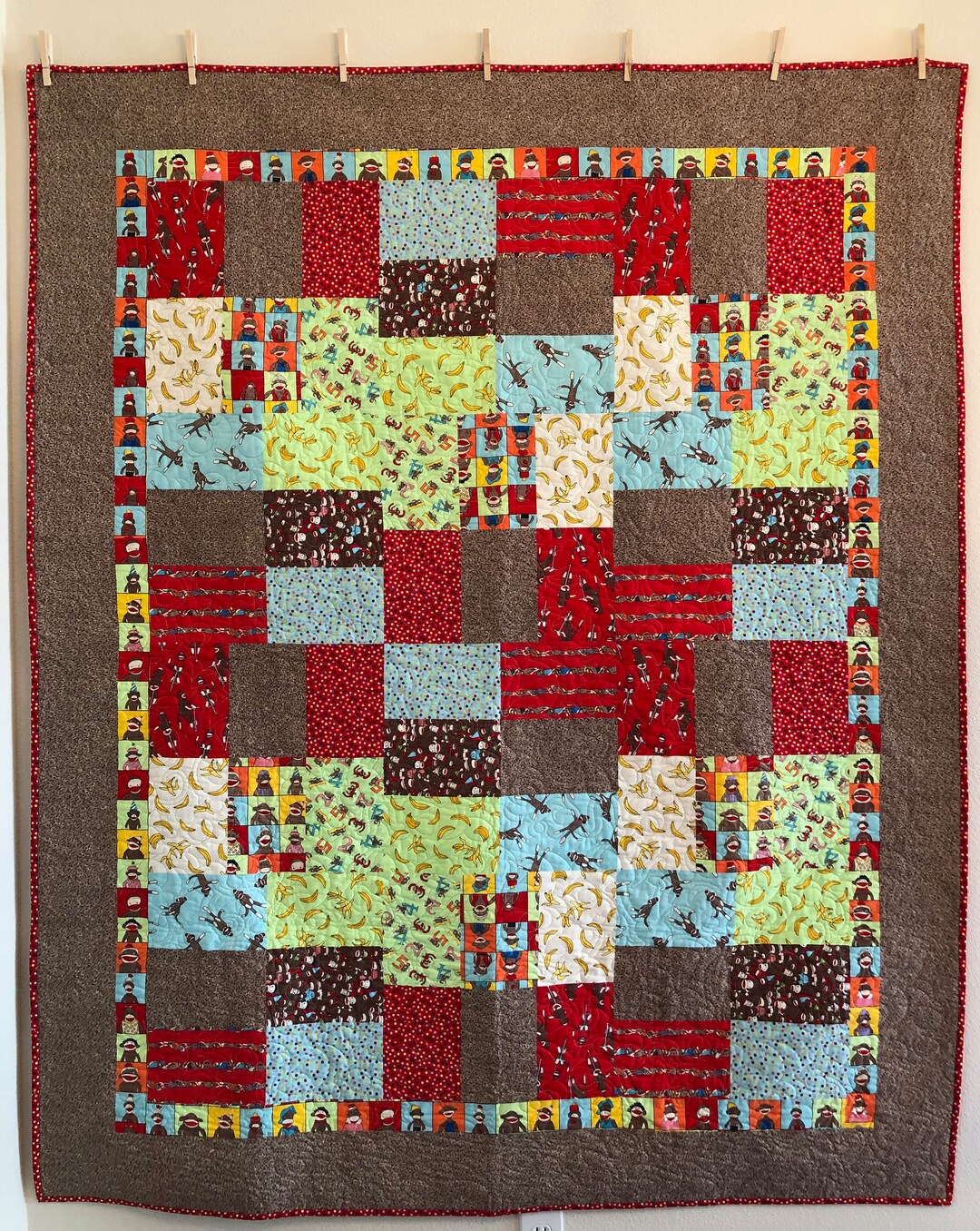 Sock Monkeys Handmade Quilt - Etsy