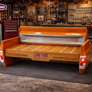 Bench Truck Bench Square Body Tailgate Mancave Decor Garage Furniture ...