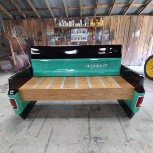 Bench Truck Bench Square Body Tailgate Mancave Decor Garage Furniture ...