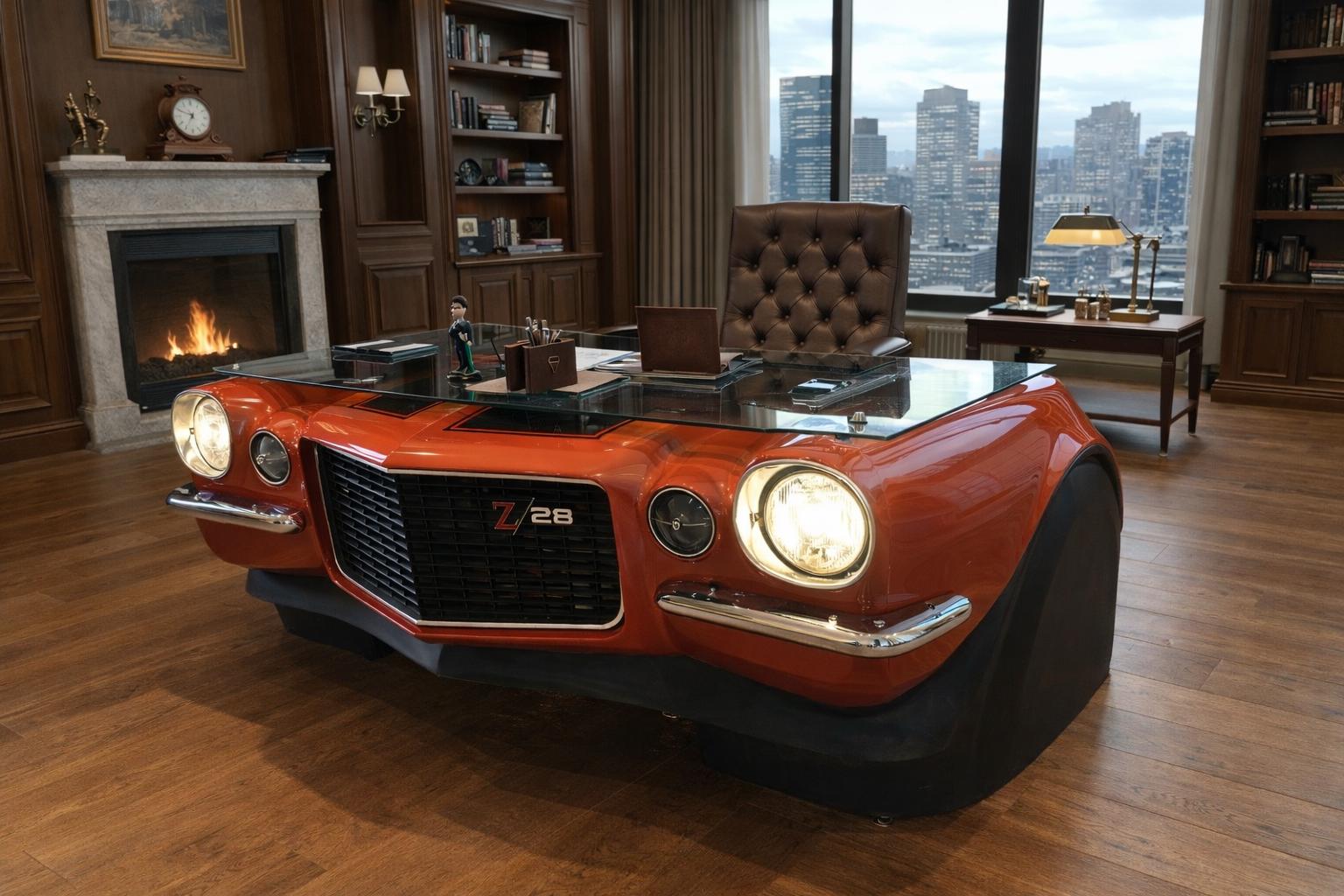 Custom Desk Made to Look Like a Car Mancave Garage Decor Office - Etsy