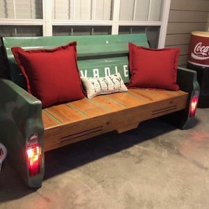 The Best Car Guy Bench on the Planet. Tailgate Bench Mancave Decor ...