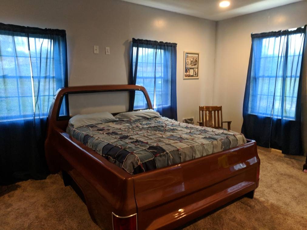 Queen Size Square Body Bed Mancave Decor Garage Furniture | Etsy