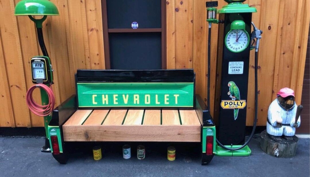 The Best Car Guy Bench on the Planet. Tailgate Bench Mancave Decor Garage Furniture 67 - Etsy
