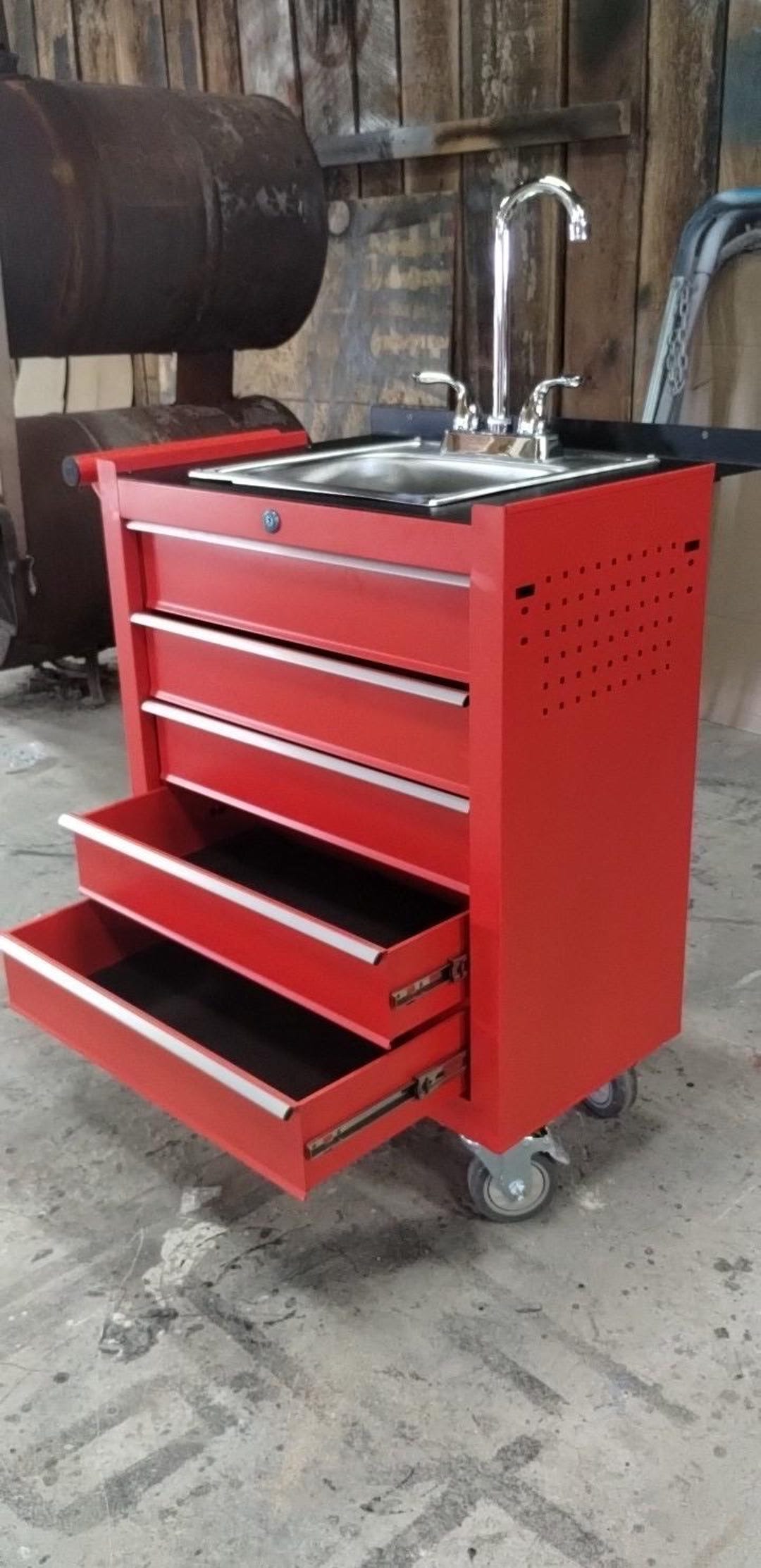 Tool Box Sink Mancave Decor. Mancave Bathroom Sink Garage Decor ...
