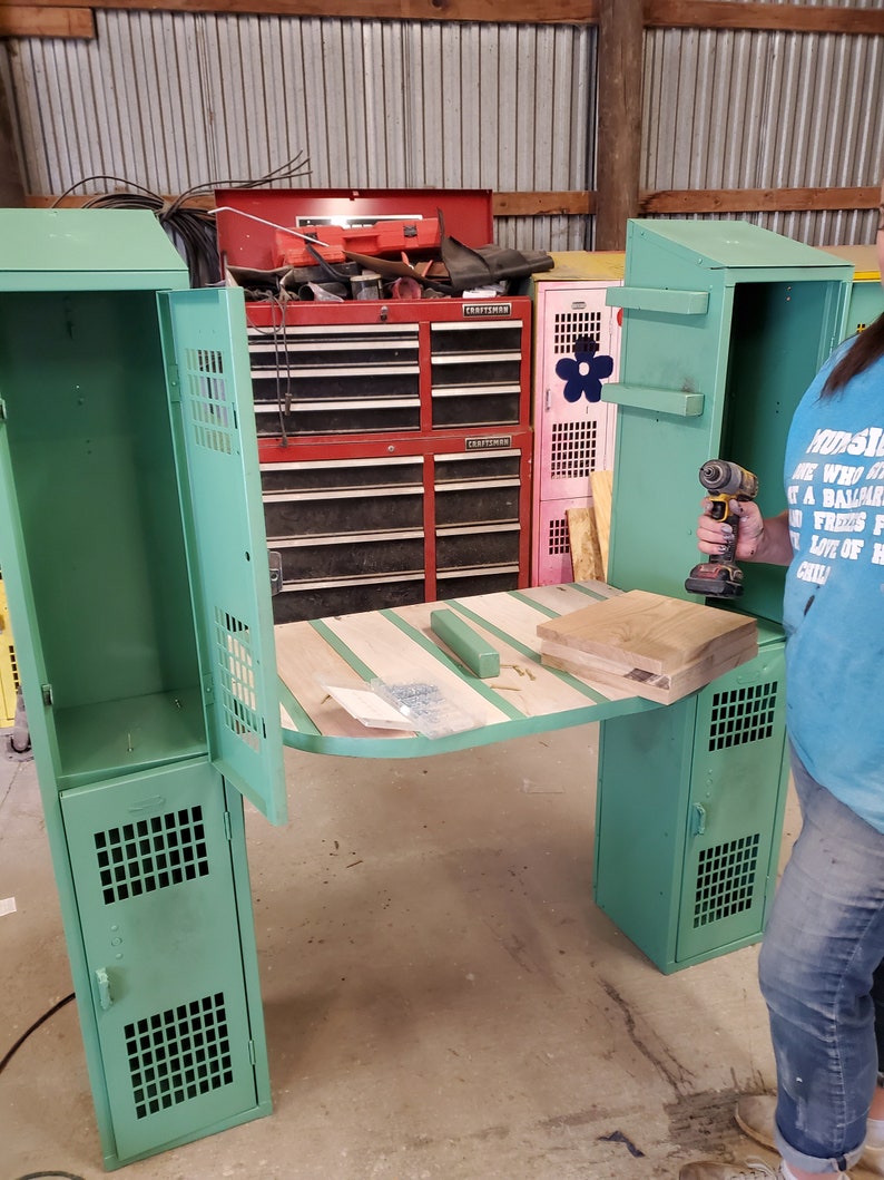 Vintage Locker Desk - Etsy