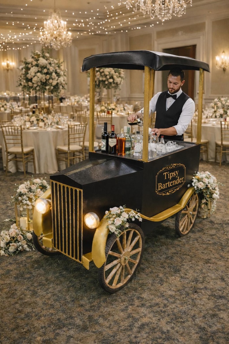 Wine Bar Cart. Coffee Bar Display. Wedding Venue Bar - Etsy