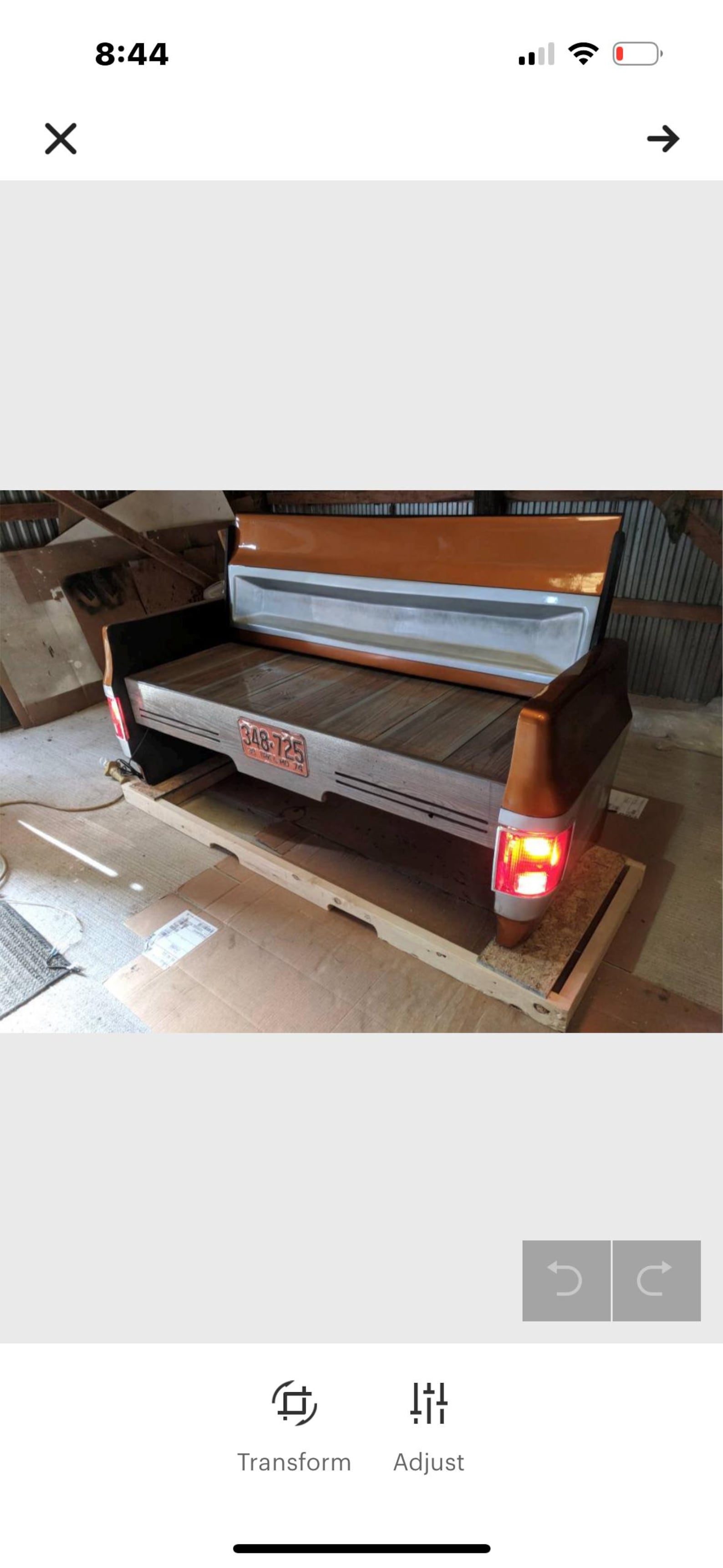 Bench Truck Bench Square Body Tailgate Mancave Decor Garage Furniture ...