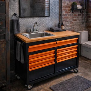 Tool Box Sink Mancave Decor. Mancave Bathroom Sink Garage Decor - Etsy