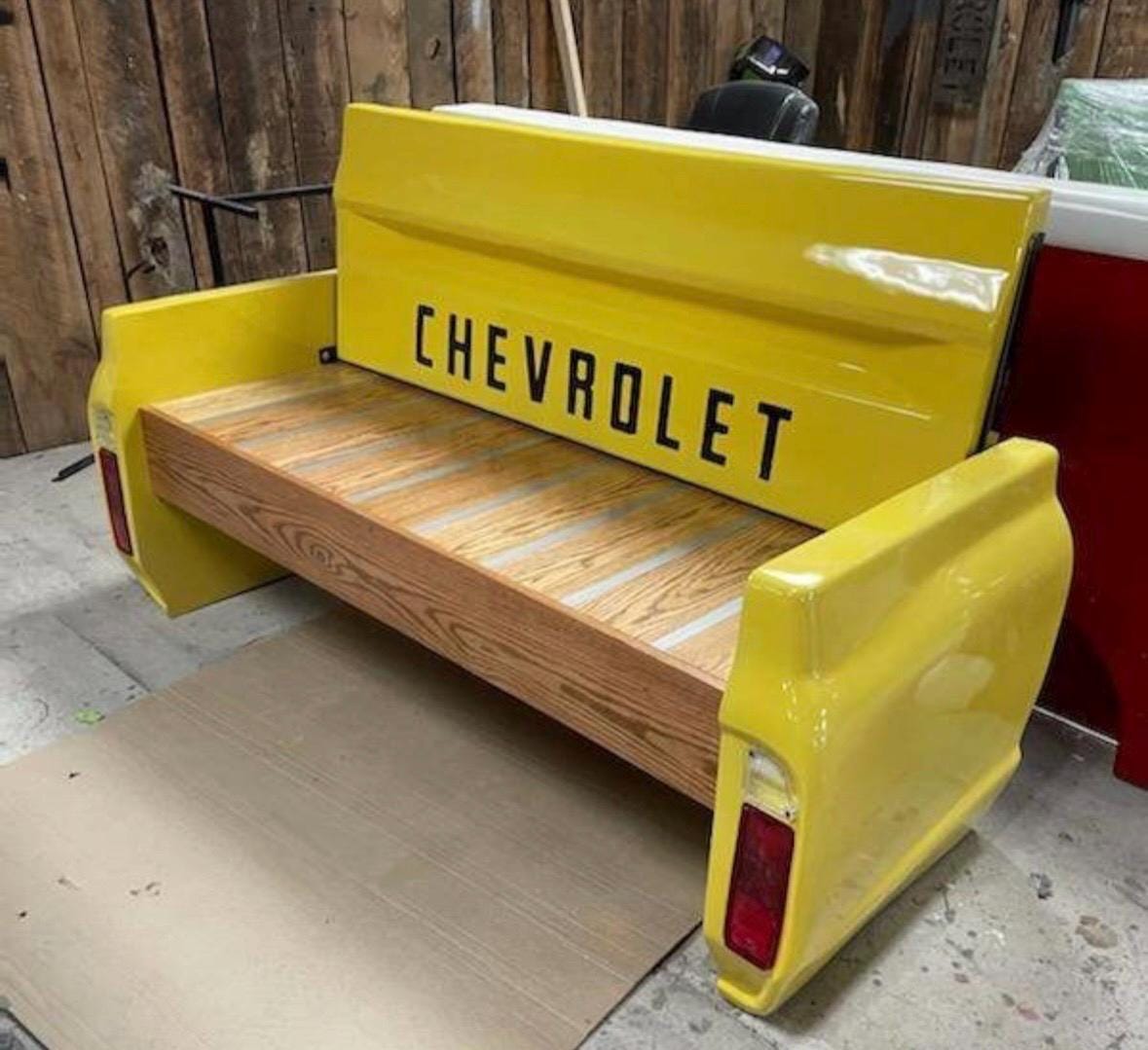 The Best Car Guy Bench on the Planet. Tailgate Bench Mancave Decor ...