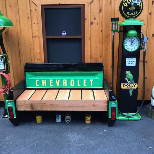 Bench Truck Bench Square Body Tailgate Mancave Decor Garage | Etsy