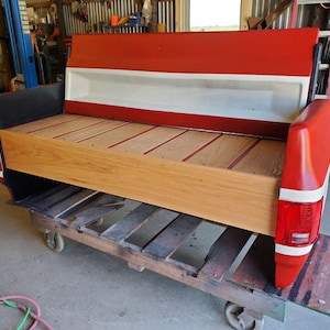 Bench Truck Bench Square Body Tailgate Mancave Decor Garage Furniture ...