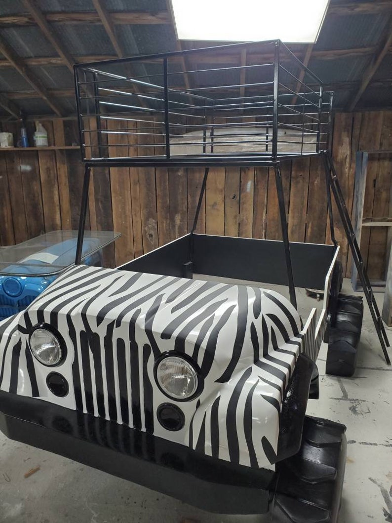 Jeep Bunk Bed Full and Twin. Custom Jurassic Park Bed - Etsy