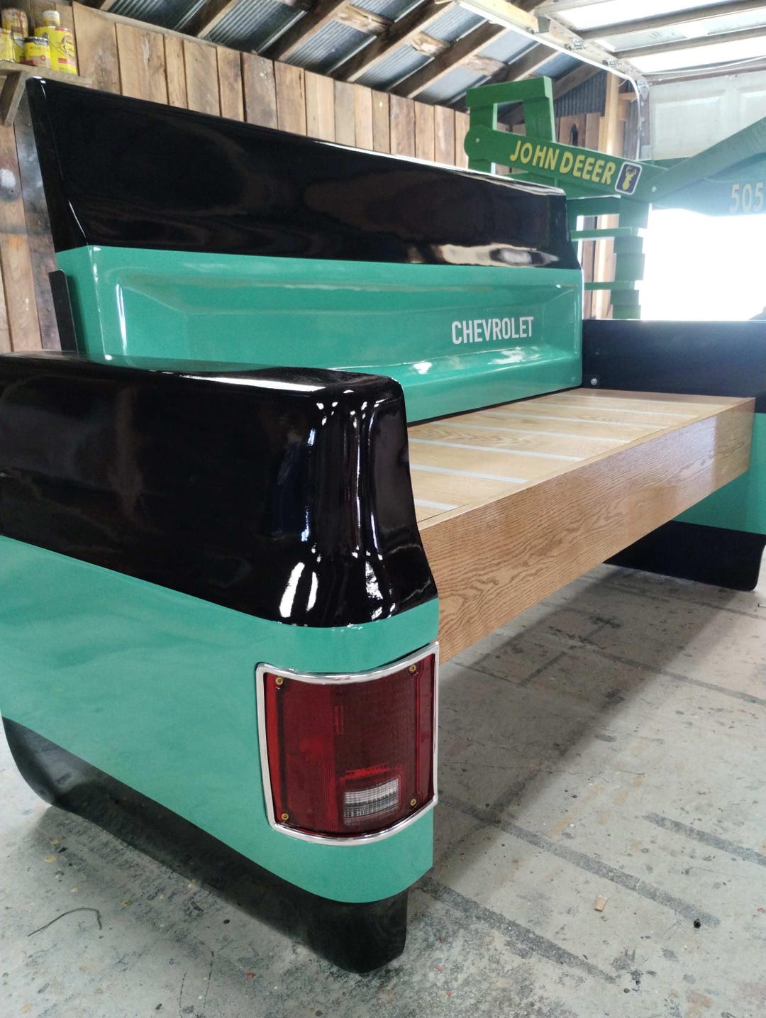 Bench Truck Bench Square Body Tailgate Mancave Decor Garage Furniture ...