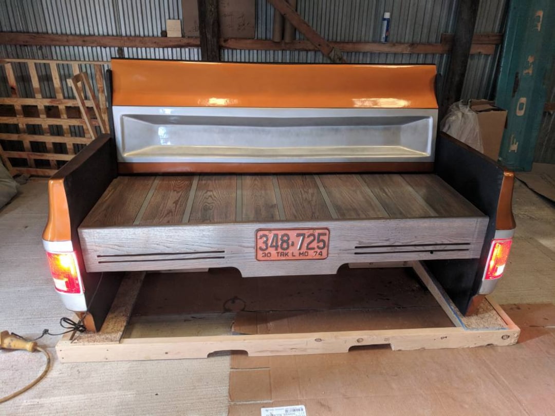 Bench Truck Bench Square Body Tailgate Mancave Decor Garage Furniture ...