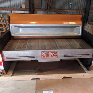 Bench Truck Bench Square Body Tailgate Mancave Decor Garage Furniture ...